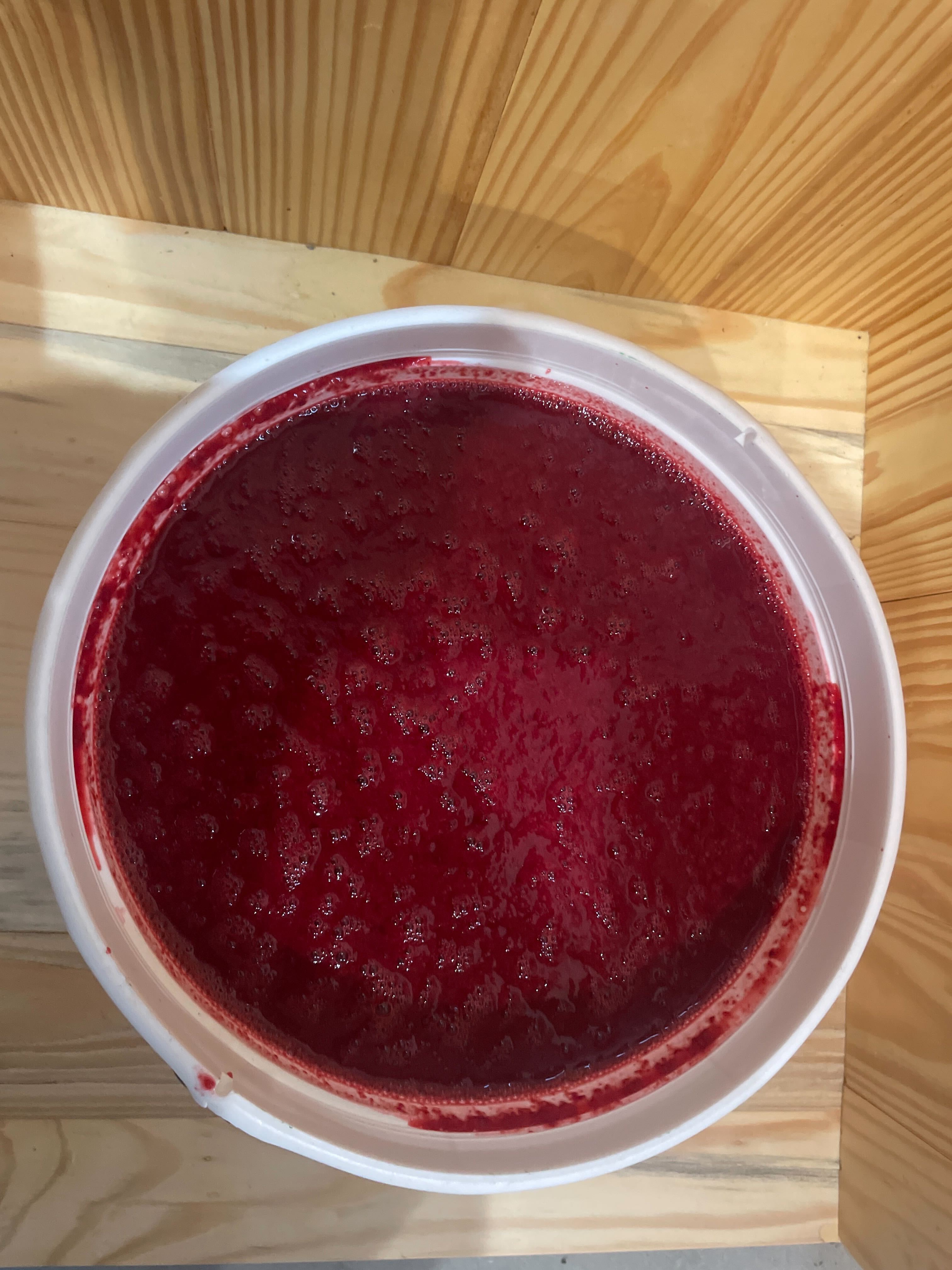 Frozen Seedless Red Raspberry Puree - 6lb bucket | Agriberry Farm ...